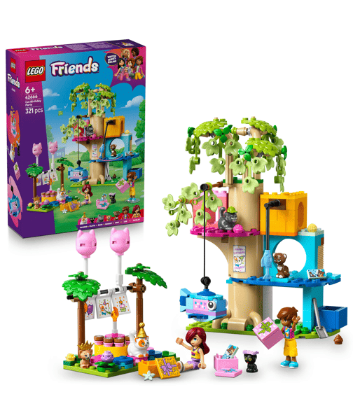 LEGO® Friends Cat Birthday Party & Tree House 42666 | Target Australia