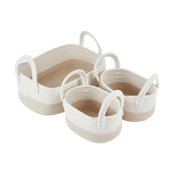 3 Pack Nestled Storage Baskets, Beige - Anko | Target Australia