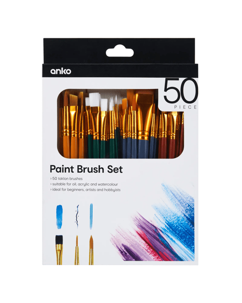 Anko 50 Piece Paint Brush Set | Target Australia