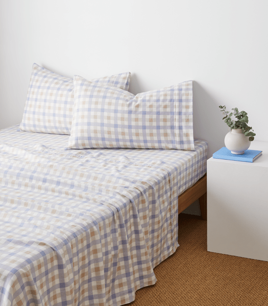 Colin Check Flannelette Sheet Set | Target Australia