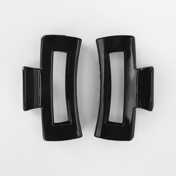 OXX Haircare 2 Pack Black Medium Rectangular Claw Clips | Target Australia