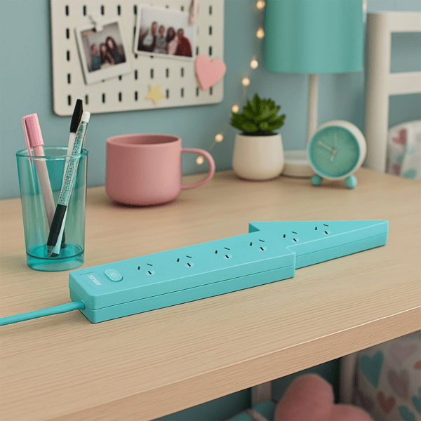 Arlec 6 Outlet LightningMaster On/Off Switch Powerboard - Teal | Target ...
