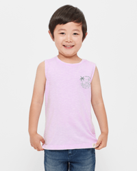 Washed Print Tank - Purple | Target Australia