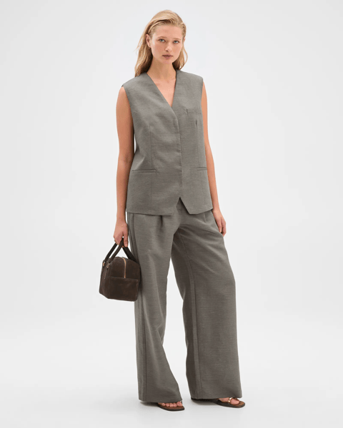 Preview Lyocell Linen Blend Sleeveless Jacket | Target Australia