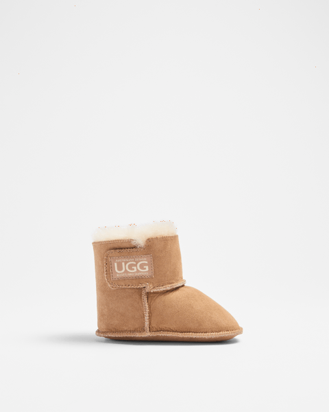 Baby Sheepskin and Leather Slipper Boot - Chestnut | Target Australia