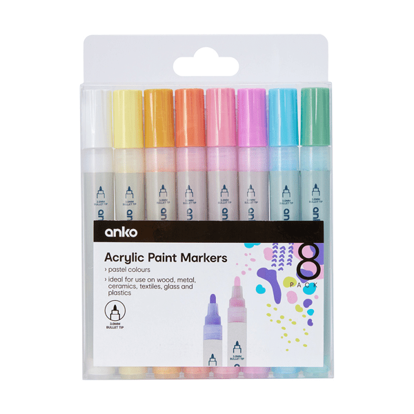 Acrylic Paint Markers 8 Pack - Anko | Target Australia