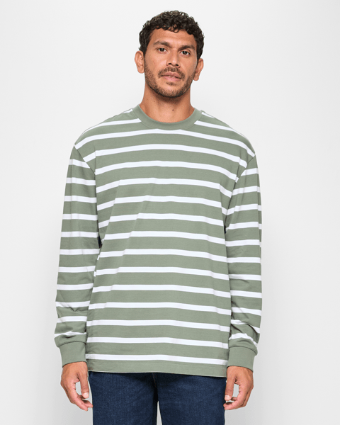 Australian Cotton Oversized Long Sleeve Stripe T-Shirt | Target Australia