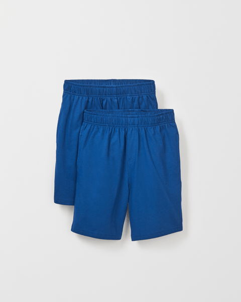 Australian Cotton 2 Pack School Knit Shorts - Royal Blue | Target Australia