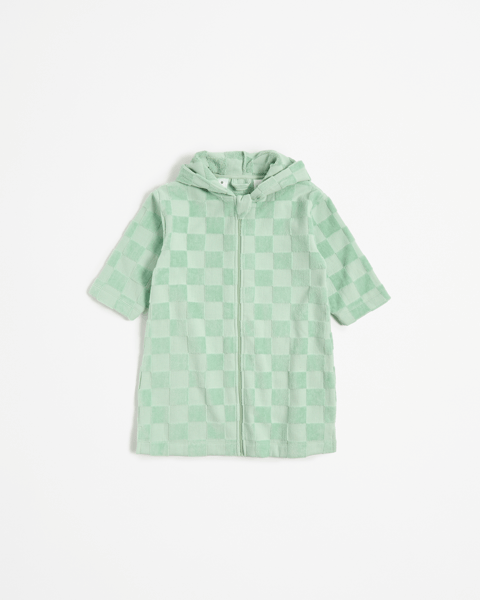 Hooded Zip Through Robe - Green Check | Target Australia