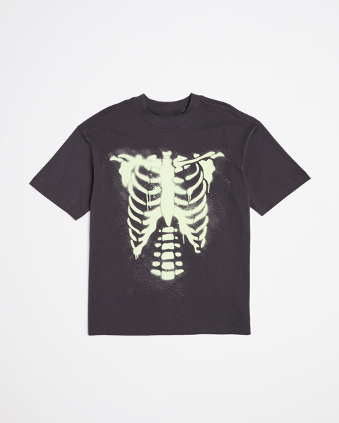 Halloween Glow In The Dark Rib Cage T-shirt | Target Australia