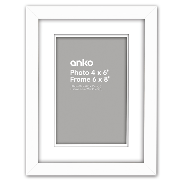 Photo Frame 4" x 6", White - Anko | Target Australia