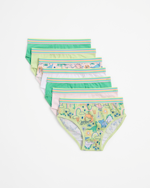 Girls Underwear Briefs 7 Pack - Maxx - Rainbow Dino | Target Australia
