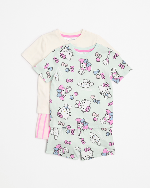 Hello Kitty Australian Cotton Younger Girls Pyjama Set 2 Pack | Target Australia