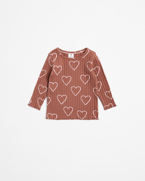 Baby Girls Organic Cotton Long Sleeve Rib Top | Target Australia