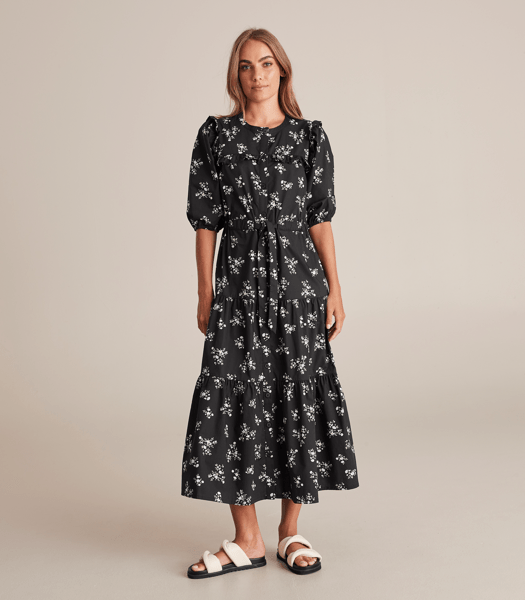Preview Tiered Button Through Dress | Target Australia
