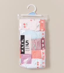 Girls Maxx 5 Pack Briefs - Red Cherry | Target Australia