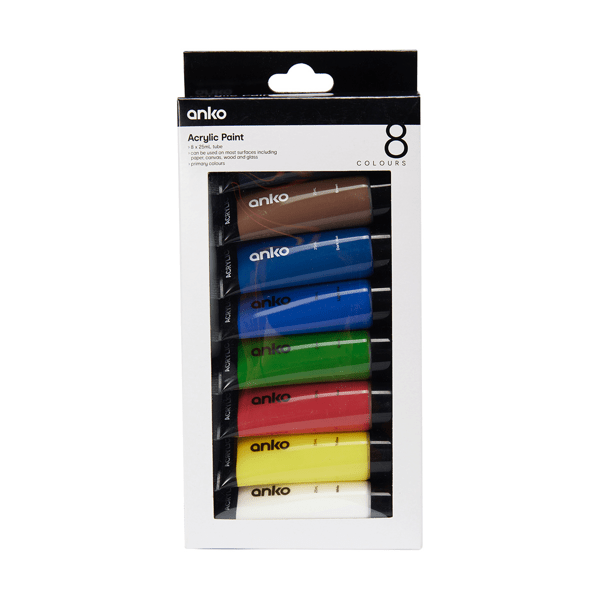 Acrylic Paint Tubes, 8 Pack - Anko | Target Australia