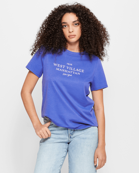 Fitted Printed Crew T-Shirt | Target Australia