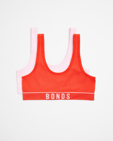 Bonds Girls Retro Rib Tank Crops 2 Pack | Target Australia