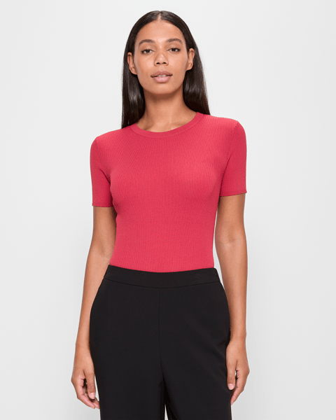 Ultimate Ribbed Knit T-Shirt - Preview | Target Australia