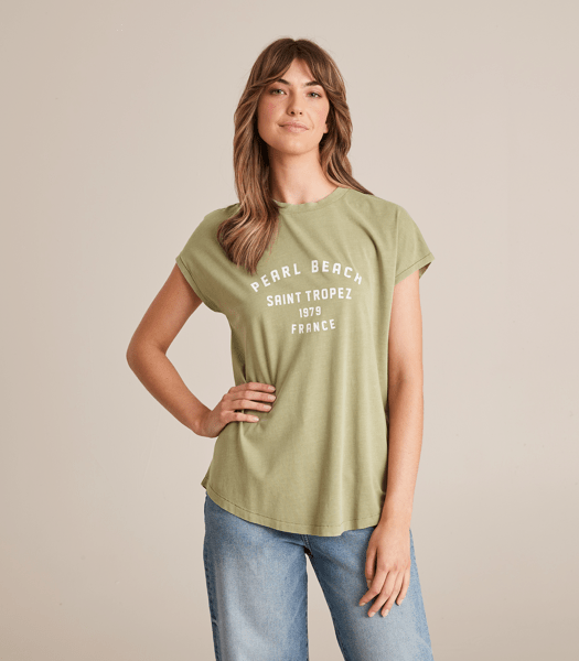 Addison Garment Dyed Printed T-Shirt | Target Australia