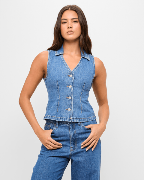 Button Through Denim Top - Lily Loves | Target Australia