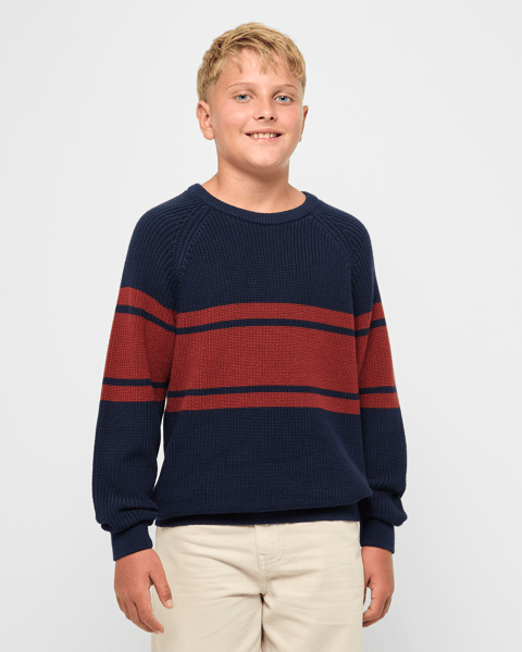 Australian Cotton Crew Stripe Knit Jumper | Target Australia