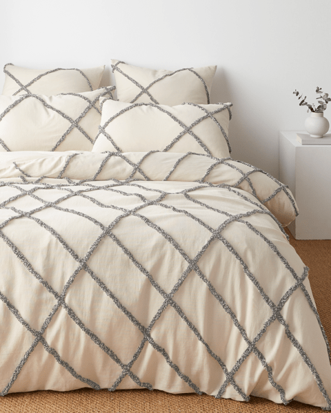 Hazaiah Melange Tufted Quilt Cover Set | Target Australia