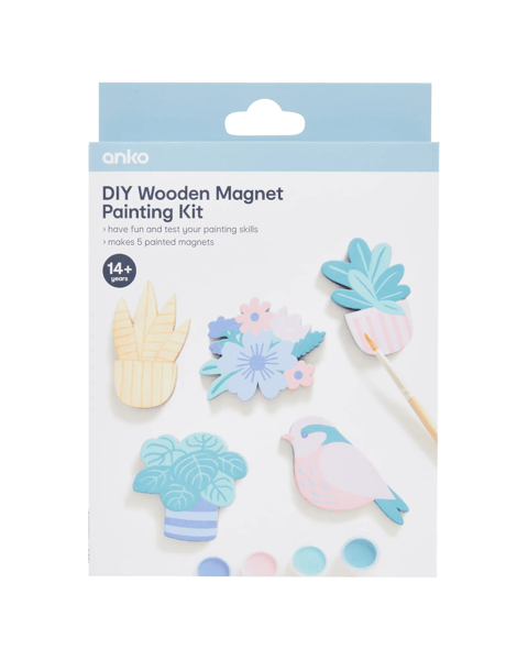 Anko DIY Wooden Magnet Painting Kit | Target Australia