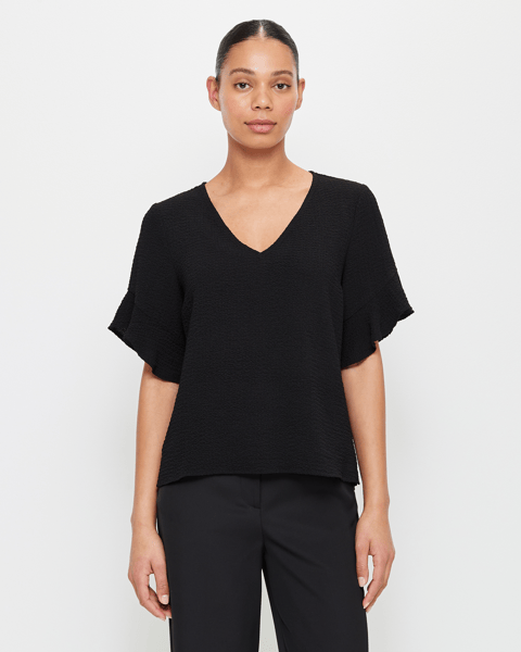Queenie Woven V-Neck Shell Top - Preview | Target Australia