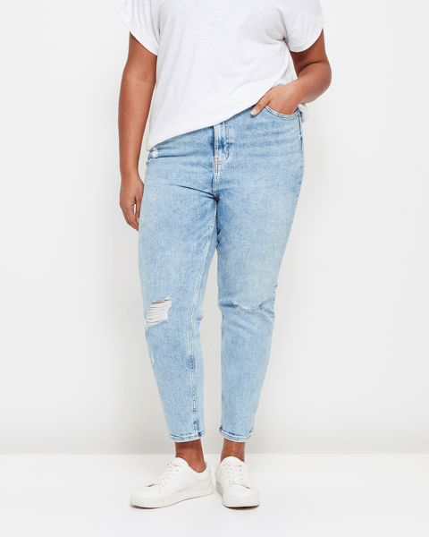 Curve Alexa Straight High Rise Cropped Length Jeans | Target Australia