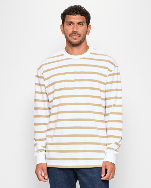 Australian Cotton Oversized Long Sleeve Stripe T-Shirt | Target Australia