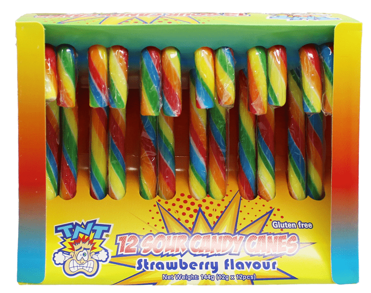 12 Pack TNT Sour Candy Canes 144g | Target Australia