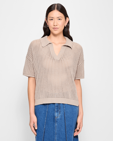Australian Cotton Blend Knit Polo Top | Target Australia