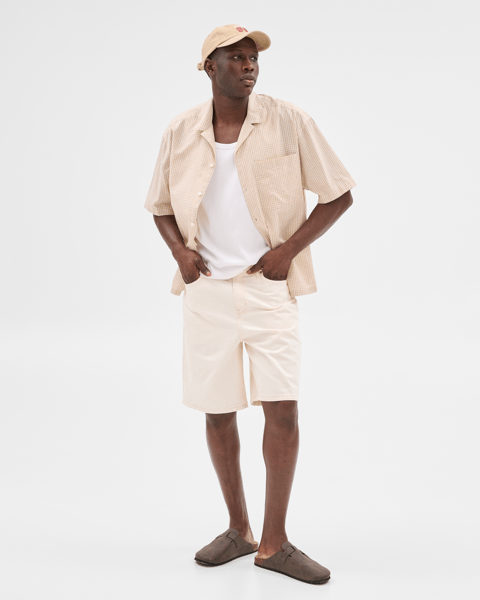 Loose Denim Shorts - Commons - Ecru | Target Australia