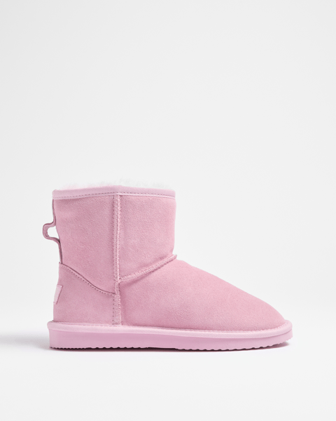 Womens Sheepskin and Leather Slipper Boot - Pink | Target Australia