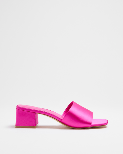 Womens Satin Low Block Heel - Akira | Target Australia