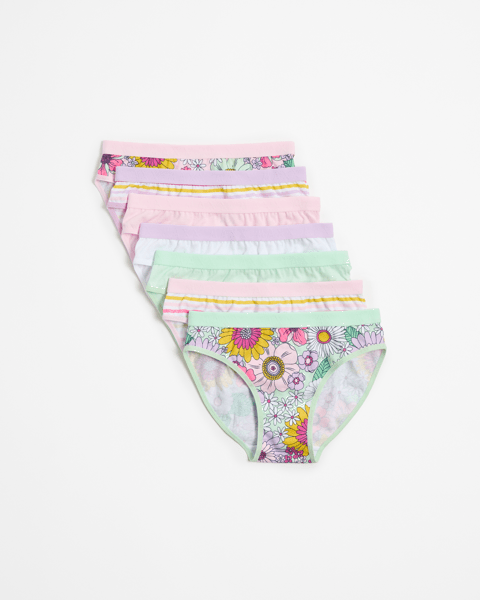Girls Briefs 7 Pack - Maxx - Floral Stripe | Target Australia