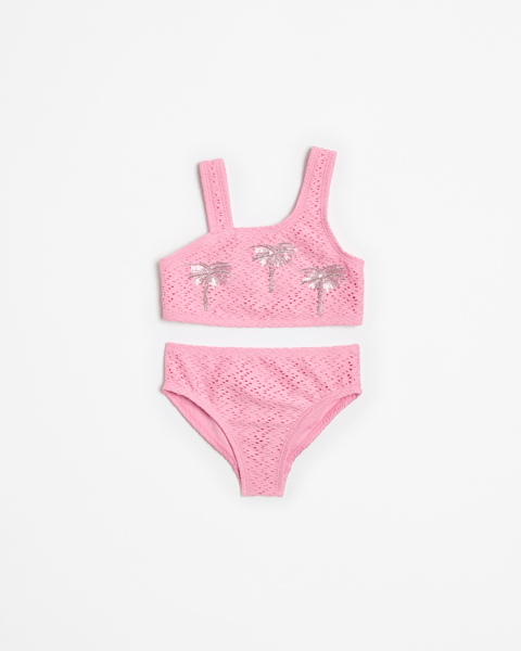 Textured Crochet Swim Two Piece | Target Australia