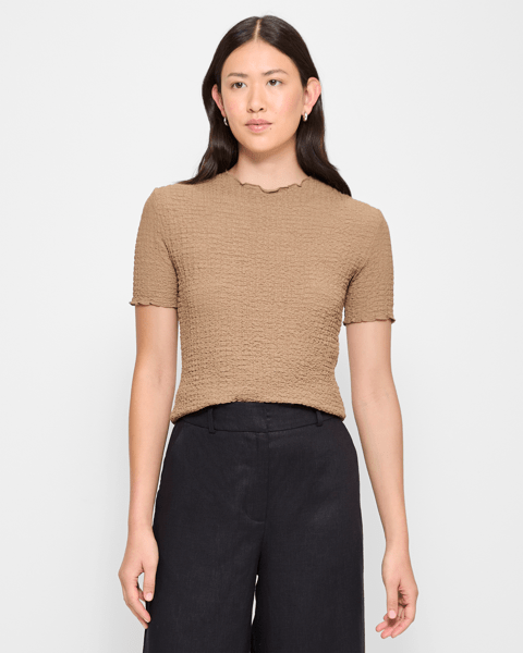 Smock Textured Crew T-Shirt - Preview | Target Australia