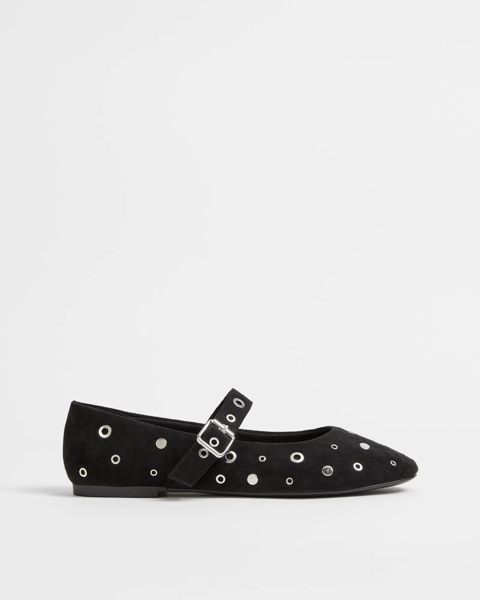 Eyelet Ballet Flat - Ava - Black | Target Australia