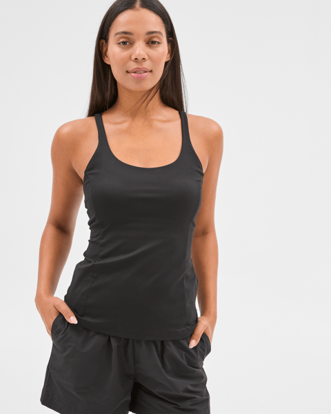 Active Running Inbuilt Support Tank Top - Black | Target Australia