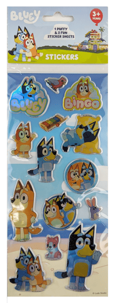 Bluey Puffy Sticker Set | Target Australia