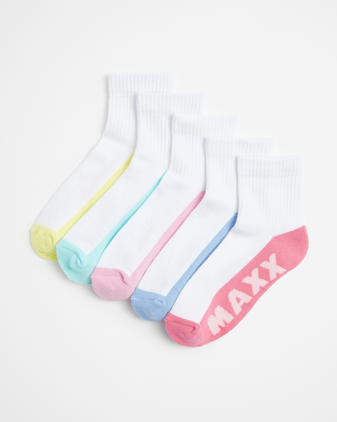 Kids Sport Quarter Crew Socks 5 Pack - Maxx | Target Australia
