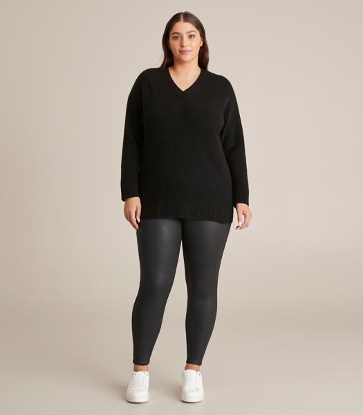 Curve Full Length Coated Denim Jeggings | Target Australia