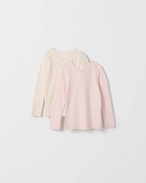 Maxx Australian Cotton 2 Pack Kids Pointelle Thermal Top | Target Australia