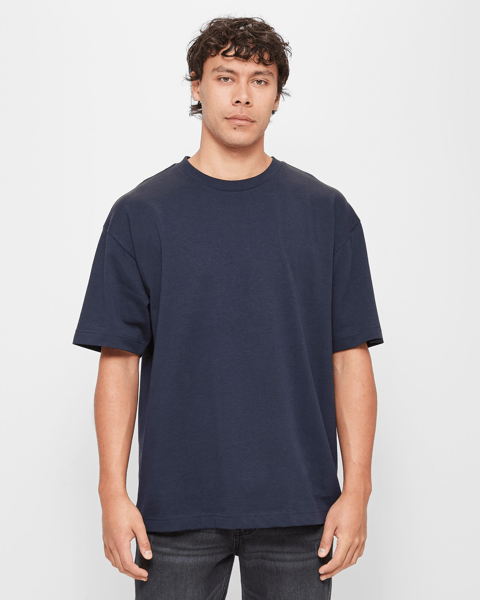 Heavy Core Oversized T-Shirt - Commons - Navy Blue | Target Australia