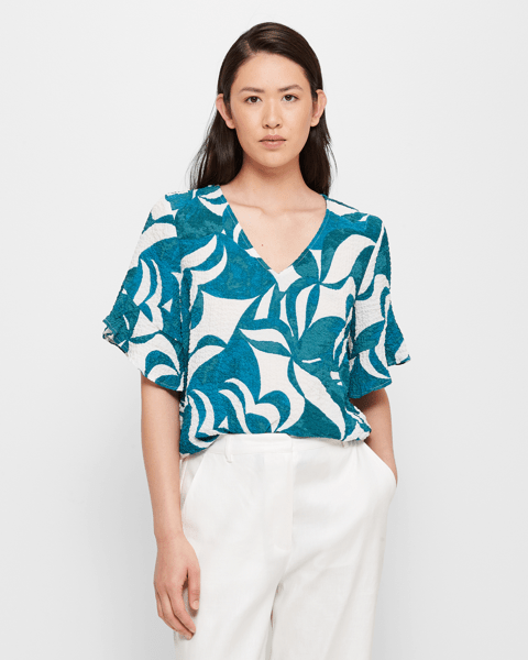 Queenie Woven V-Neck Shell Top - Preview | Target Australia