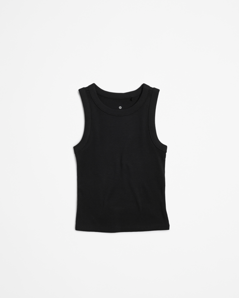 Australian Cotton Rib Tank - Black | Target Australia