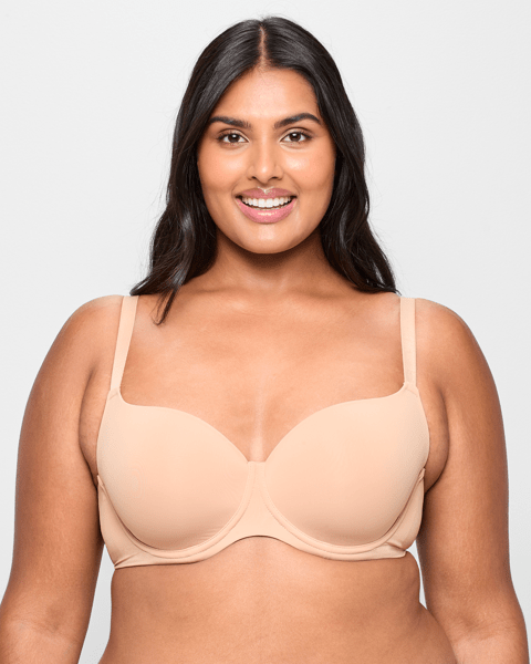 Plus Size T-Shirt Bra - Mila - Latte | Target Australia